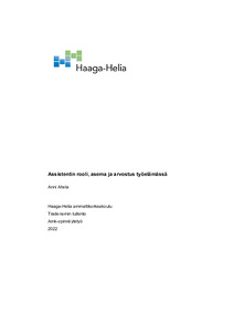Assistentin rooli, asema ja arvostus työelämässä - Theseus